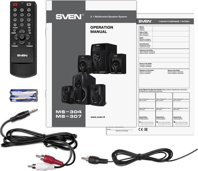 Акустическая система Sven MS-304 Black/Red купить | ELMIR - цена ...