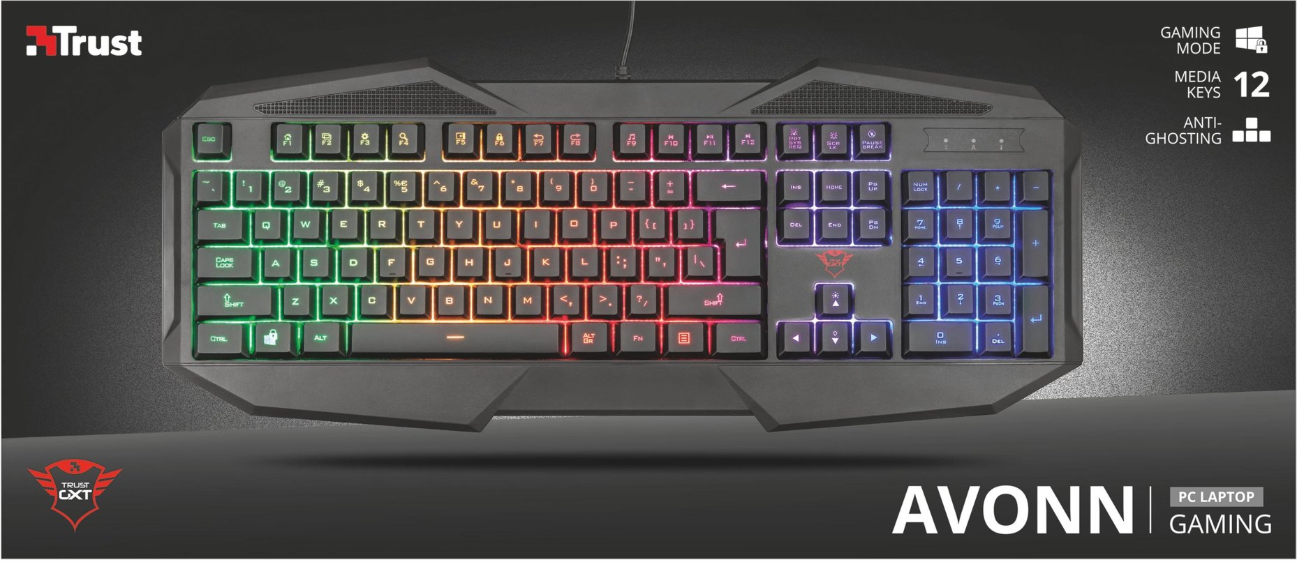 Клавиатура Trust GXT 830 GXT 830-RW Avonn Gaming Keyboard (21621 ...