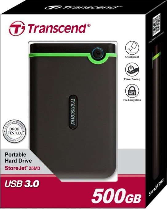 Жесткий диск USB 500GB Transcend StoreJet (TS500GSJ25M3S) купить ...