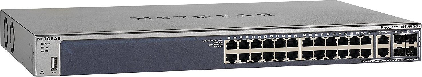 Коммутатор Netgear M4100-26G (GSM7224-200EUS) купить | ELMIR - цена ...