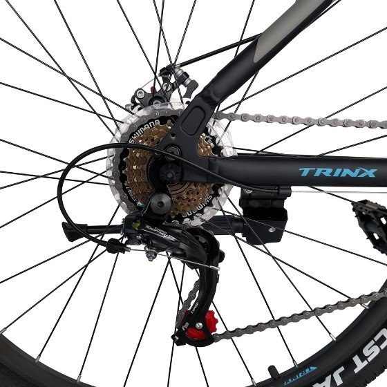 Велосипед Trinx M136 Elite Majestic Matt Black/Blue/Grey 27.5" рама ...
