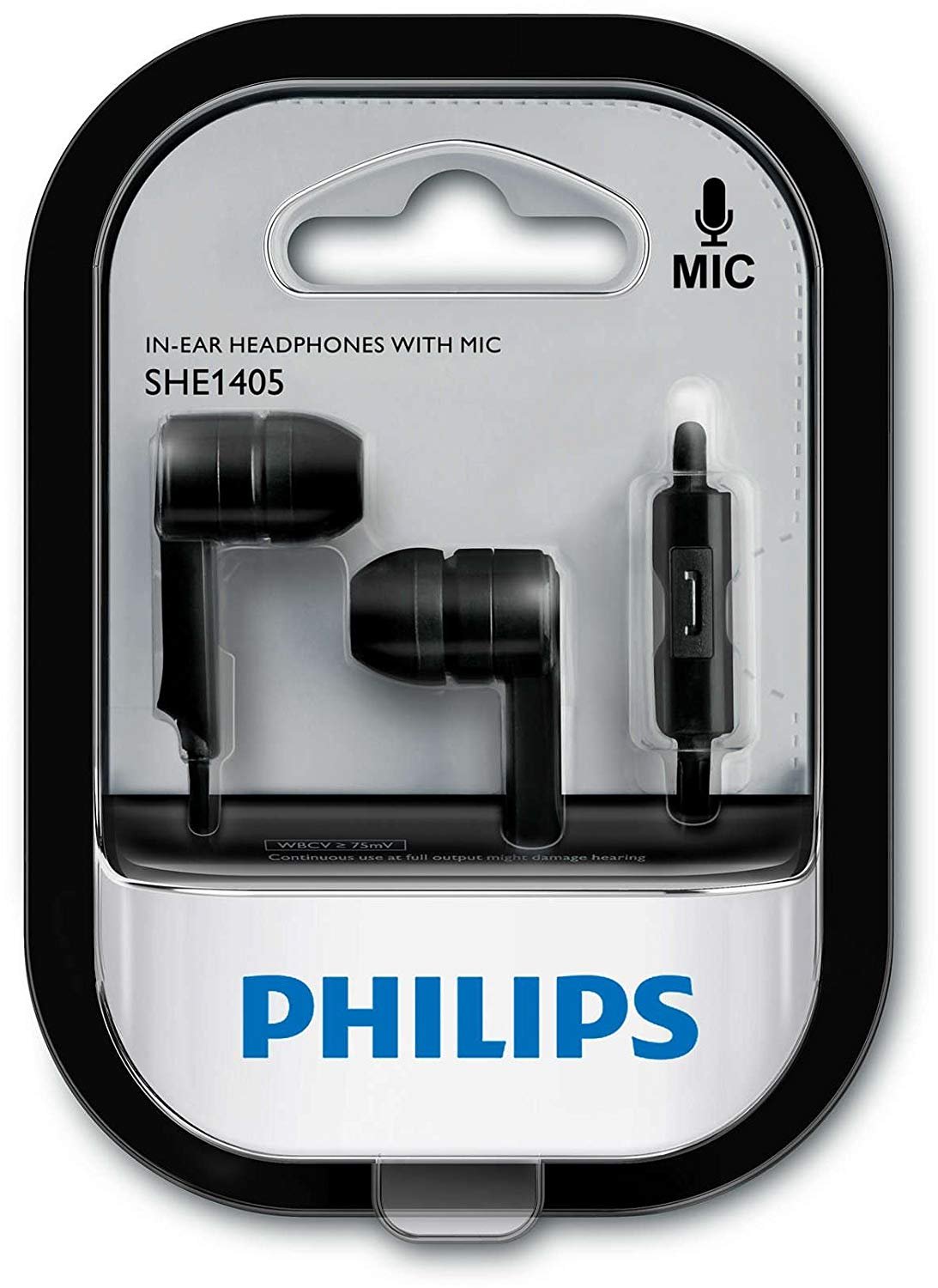 Наушники Philips SHE1405BK купить | ELMIR - цена, отзывы, характеристики