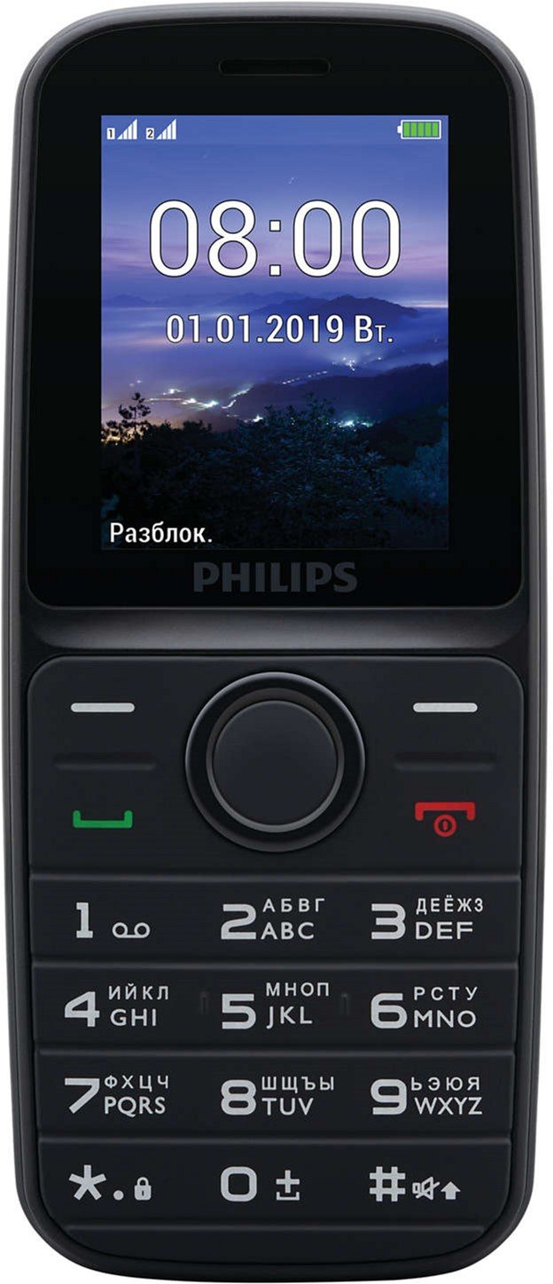 Мобильный телефон Philips Xenium E109 Black купить | ELMIR - цена, отзывы, характеристики