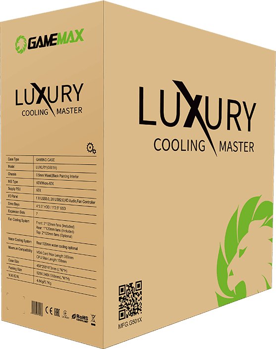 Корпус Gamemax Luxury G501X б/БП купить | Elmir - цена, отзывы ...