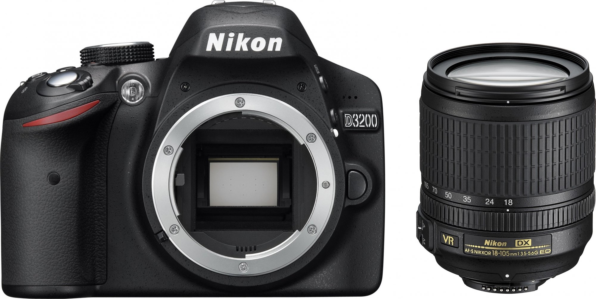 Цифровая фотокамера Nikon D3200 Kit 18-105 VR Black (VBA330KV01) купить ...