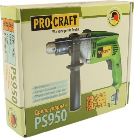 Электродрель Procraft PS-950 купить | ELMIR - цена, отзывы, характеристики