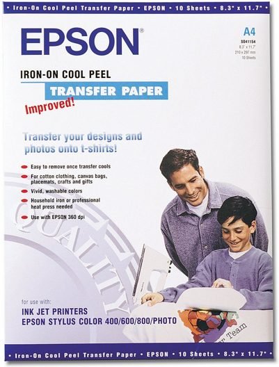 Бумага Epson A4 Iron-On Cool Peel Transfer Paper, 10л. (C13S041154 ...