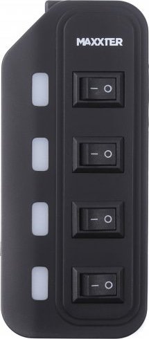 Концентратор USB Maxxter HU2A-4P-AC-02 купить | ELMIR - цена, отзывы, характеристики