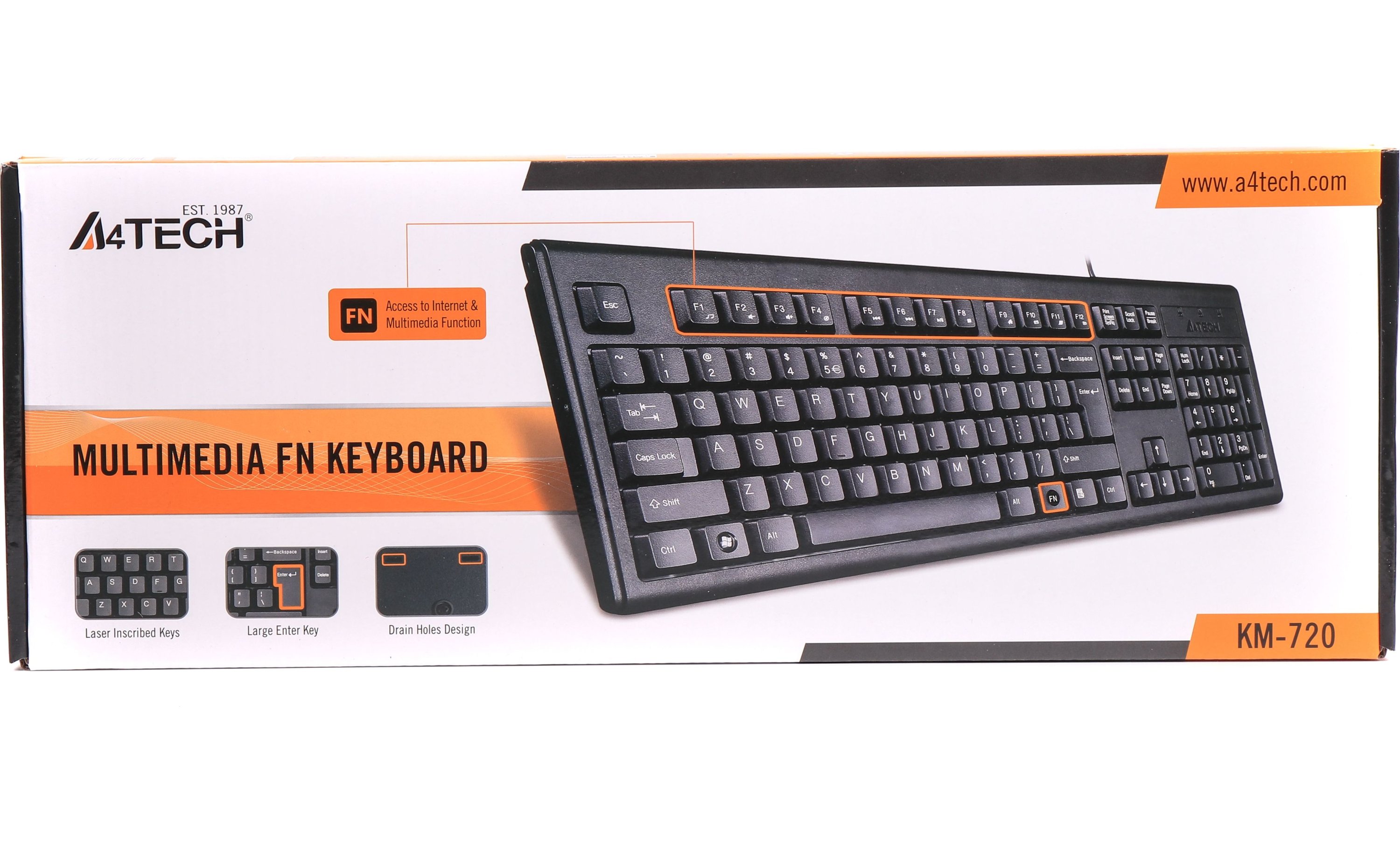 Клавиатура A4Tech KM-720 Black USB купить | Elmir - цена, отзывы, характеристики