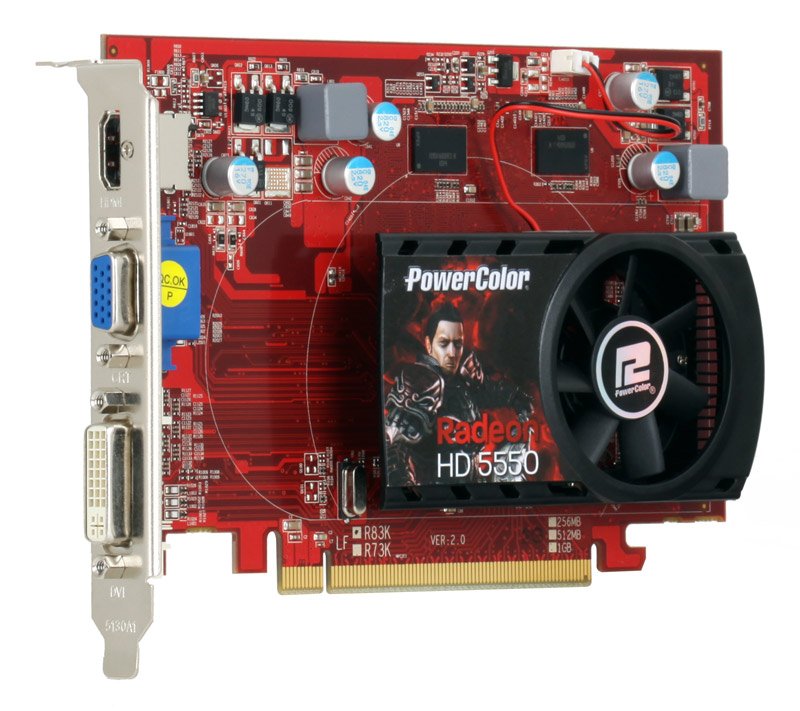 Видеокарта PowerColor PCI-E Radeon HD5550 2GB DDR3 (AX5550-2GBK3-H ...