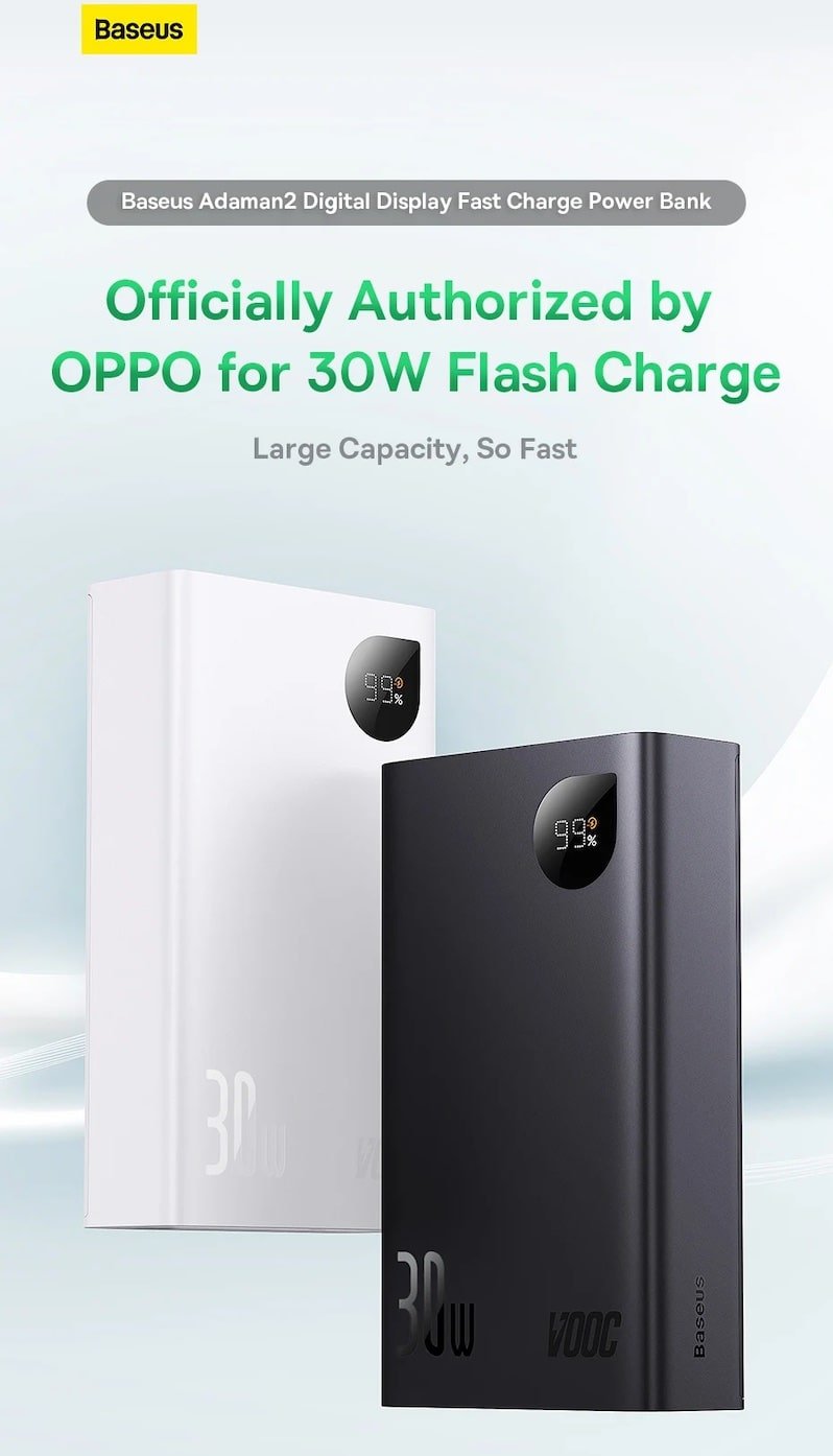 Аккумулятор универсальный Baseus 20000mAh Adaman 2 30W Black (PPAD050001) купить | ELMIR - цена ...