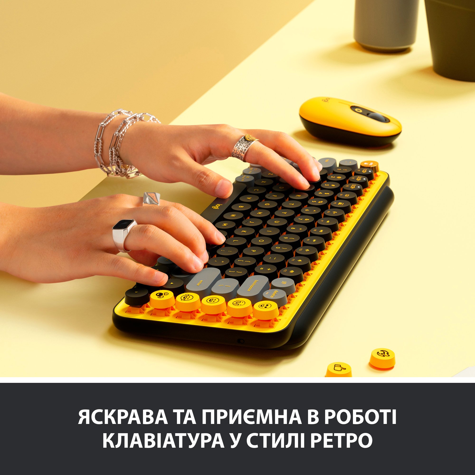 Клавиатура Logitech POP Keys Wireless Mechanical Keyboard UA Blast ...