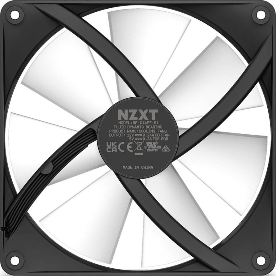 Кулер для корпуса Вентилятор для корпуса 140mm NZXT F140RGB Core Black ...