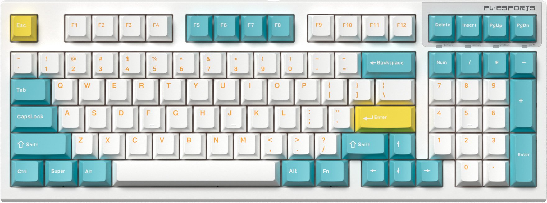 Клавиатура FL Esports FL980 V2 Sea Salt Kailh MX Cool Mint Switch ...