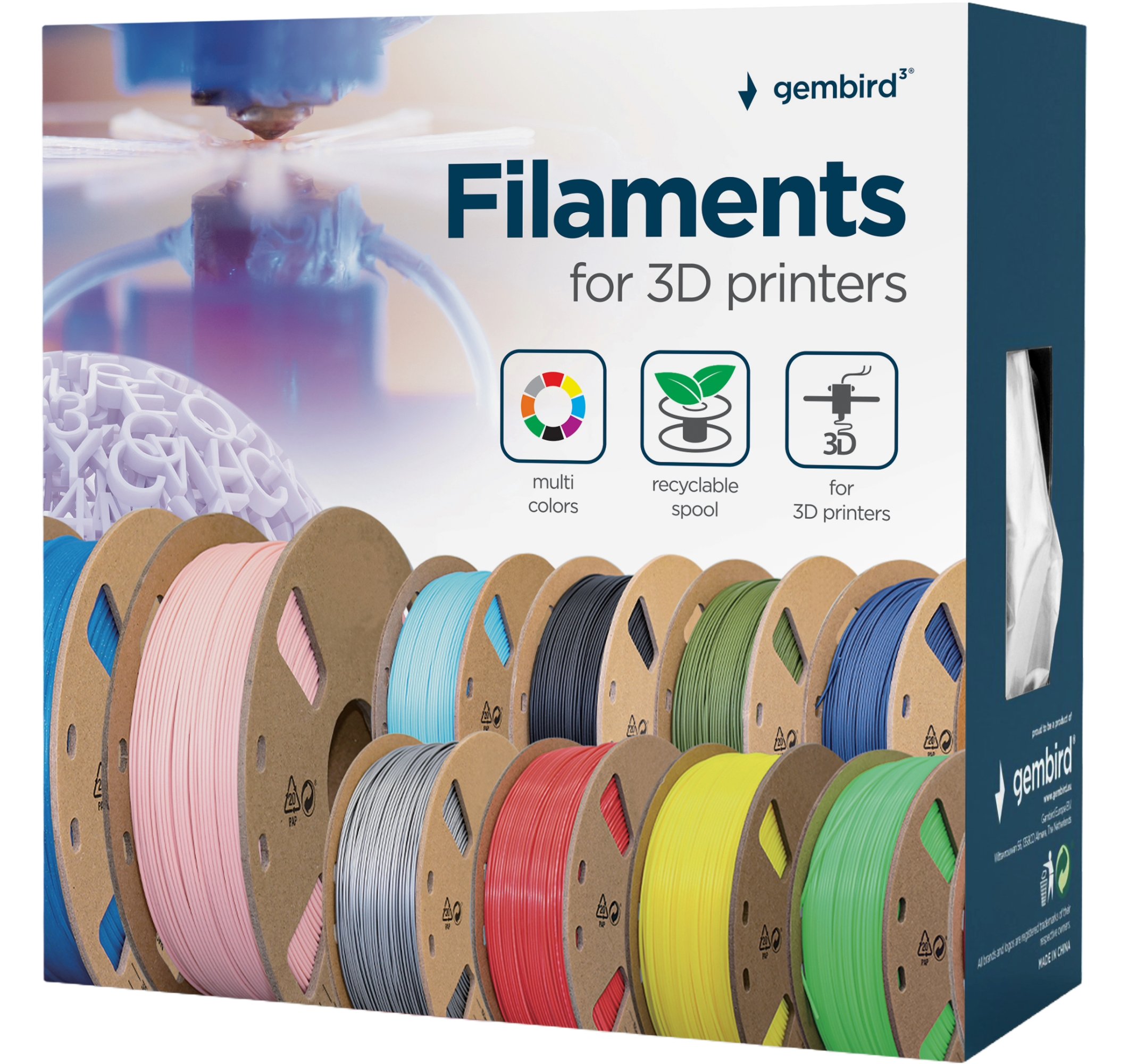 Пластик PETG Gembird 1.75 мм 1 кг 3DP-PETG1.75-01-NAT купить | ELMIR ...