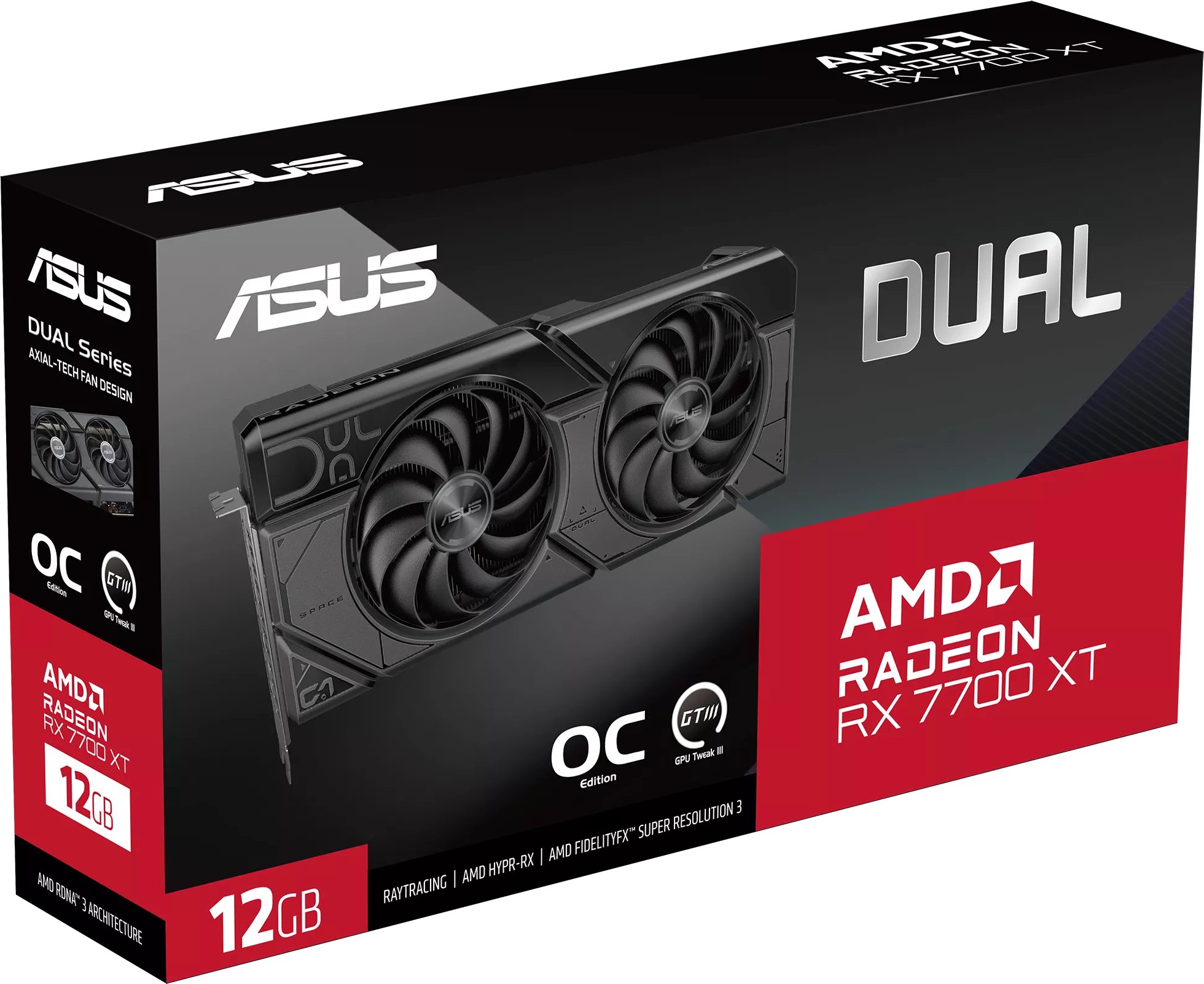 Видеокарта Asus PCI-E Radeon RX 7700 XT 12GB DDR6 (DUAL-RX7700XT-O12G ...