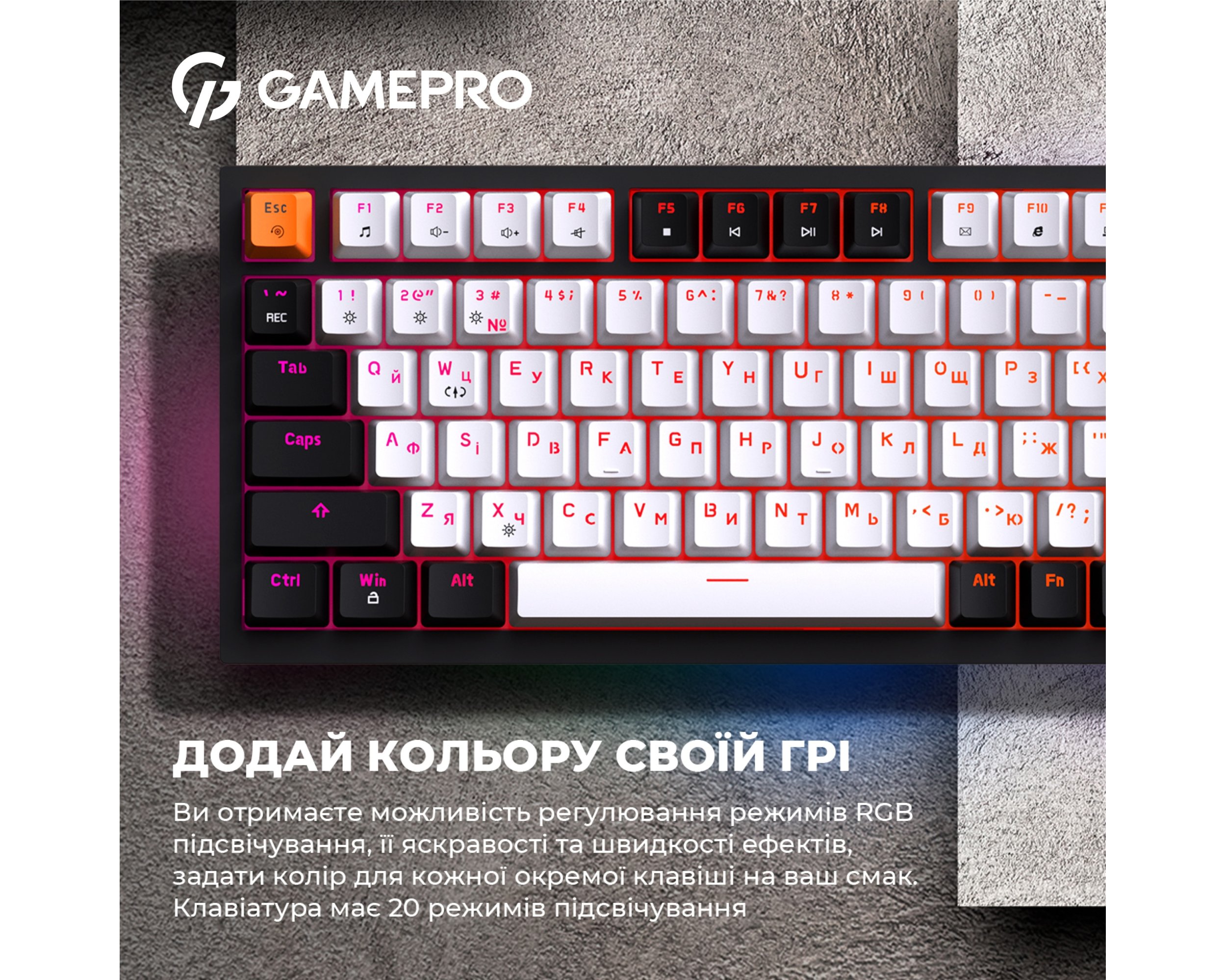 Клавиатура GamePro MK160B Hot-Swap Red Swich RGB Black купить | Elmir ...