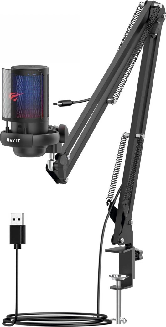 Микрофон Havit HV-GK50 Pro USB RGB купить | ELMIR - цена, отзывы ...