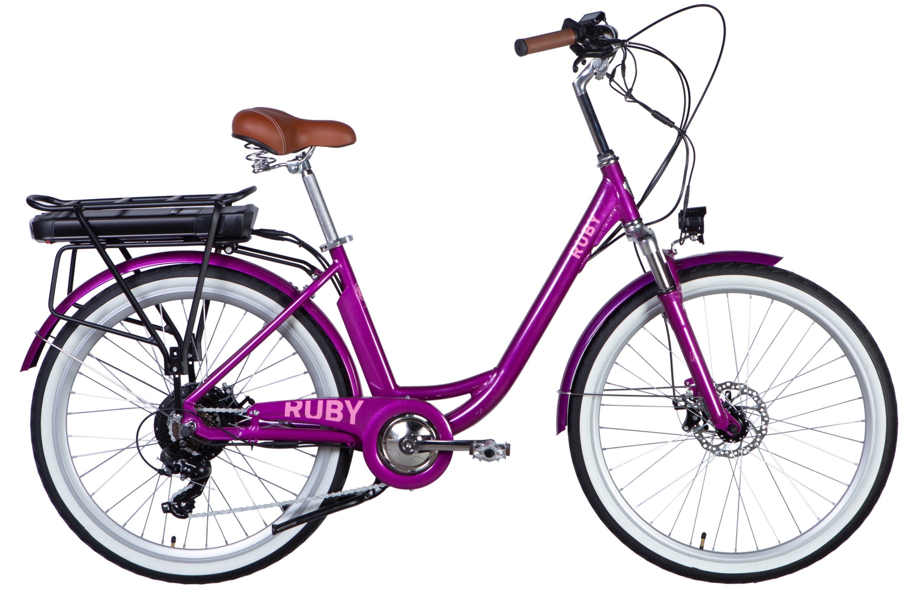 Електровелосипед Дорожник eRuby Purple 26" рама - 17" 2025 (ELB-D-26 ...