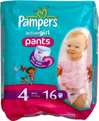 Подгузники-трусики Pampers Active Girl Maxi 4 16 шт. купить | ELMIR ...