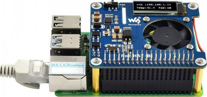 Плата розширення Waveshare для Raspberry Pi 4 PoE HAT (B) (WAV-18014 ...