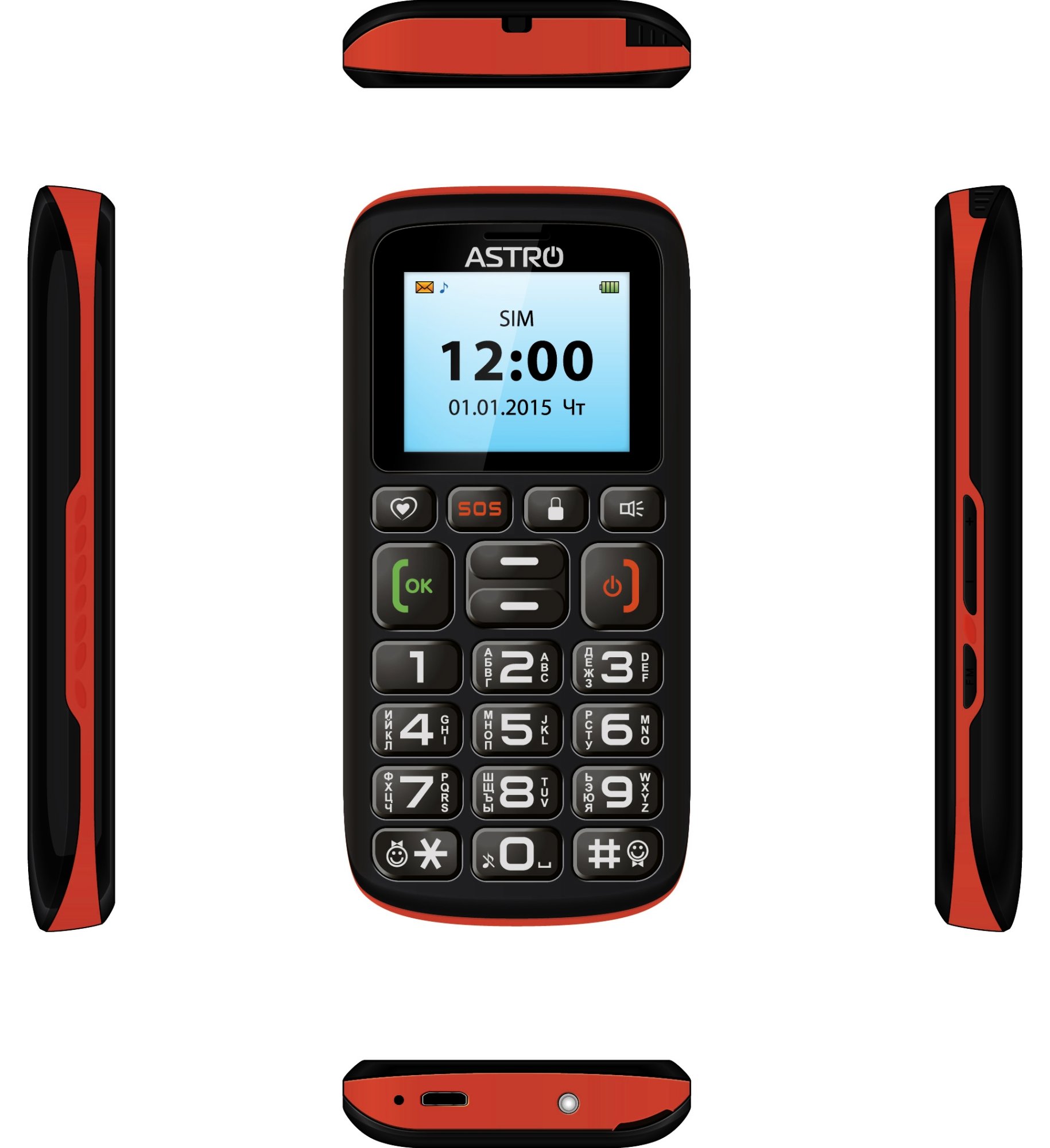 Мобильный телефон Astro B181 Black/Orange купить | ELMIR - цена, отзывы ...