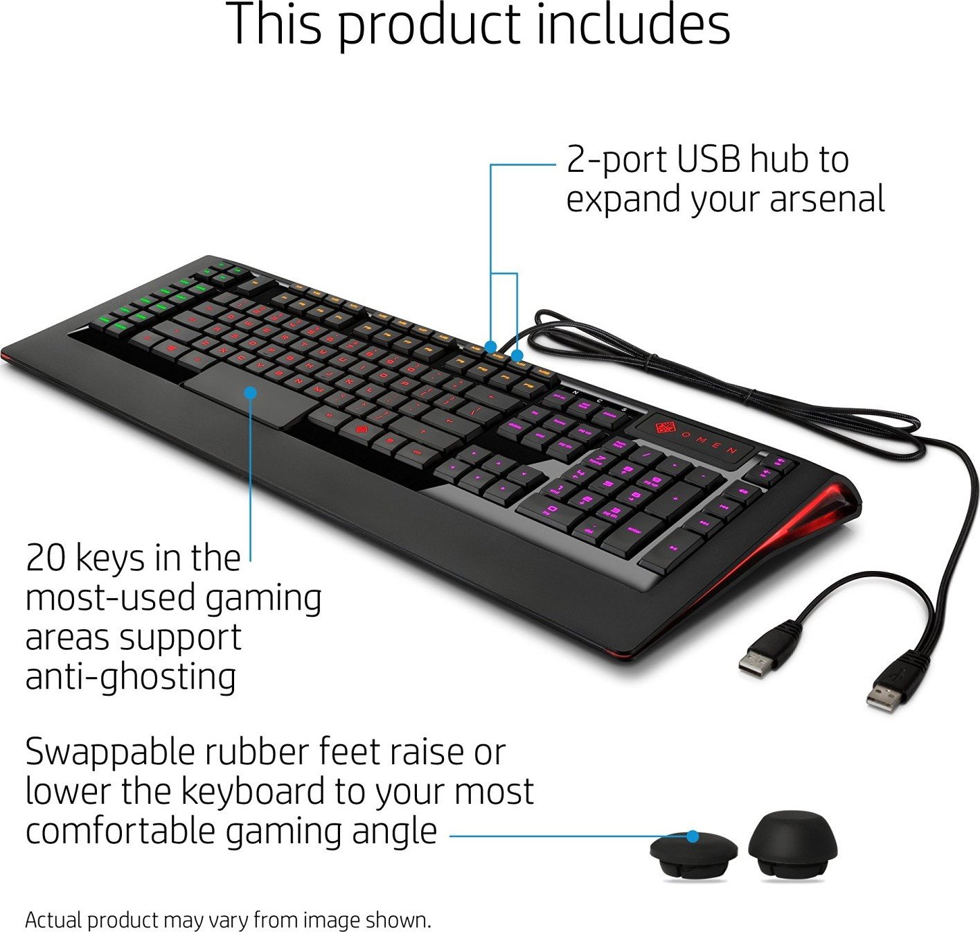 Клавиатура HP Omen Keyboard with SteelSeries (X7Z97AA) купить | Elmir ...