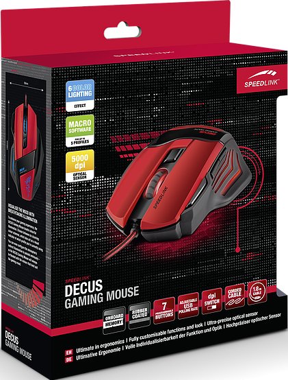 Мышь Speedlink Decus Gaming Mouse (SL-6397-BK-01) купить | ELMIR - цена ...