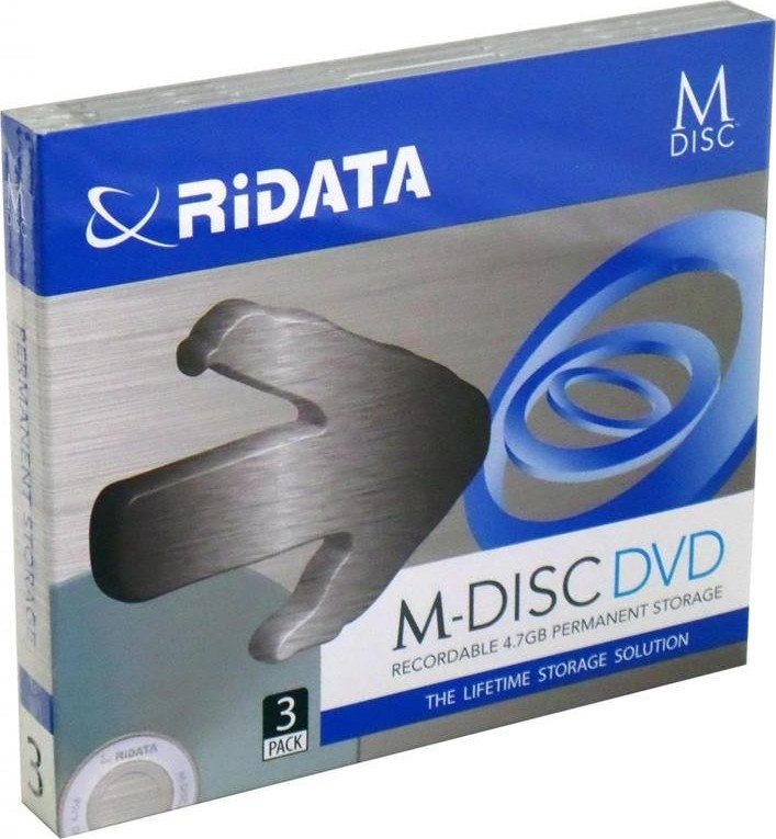 DVD-R Ridata M-Disc 4.7Gb 4x (3 Pack Slim Case) (90Y13IFRDA001) купить ...