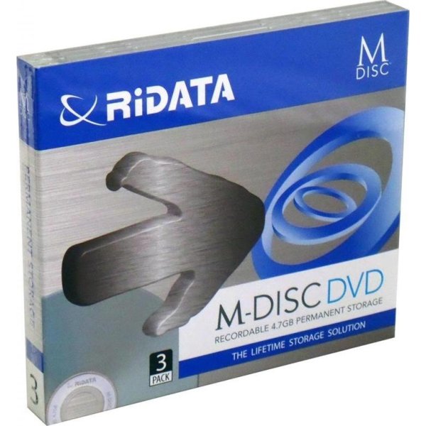 DVD-R Ridata M-Disc 4.7Gb 4x (3 Pack Slim Case) (90Y13IFRDA001) купить ...
