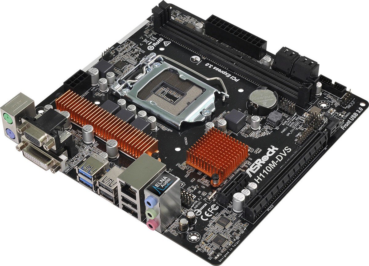 Материнская плата ASRock H110M-DVS R3.0 s-1151 H110 купить | Elmir ...