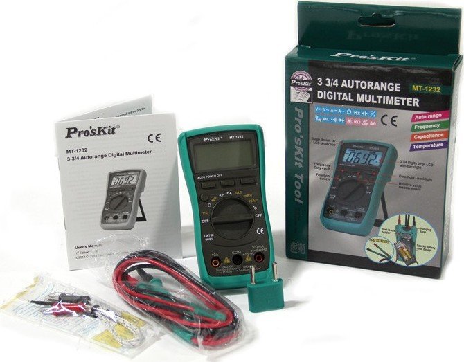Мультиметр Pro'sKit MT-1232 купить | ELMIR - цена, отзывы, характеристики