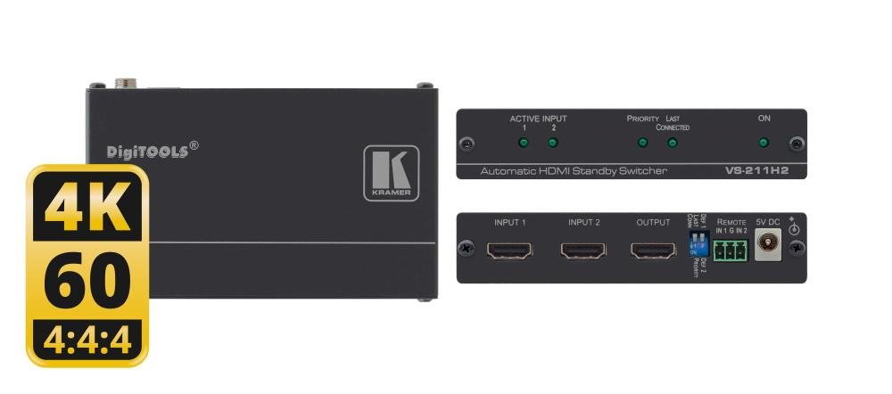 Видеокоммутатор Kramer 2:1 HDMI 4K (VS-211H2) купить | ELMIR - цена ...
